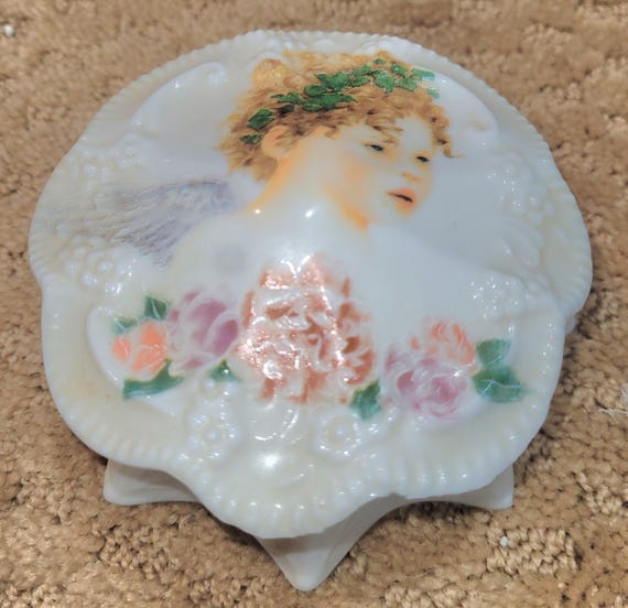Vintage Angel Dresser Trinket Box with Blessing on in… - Gem