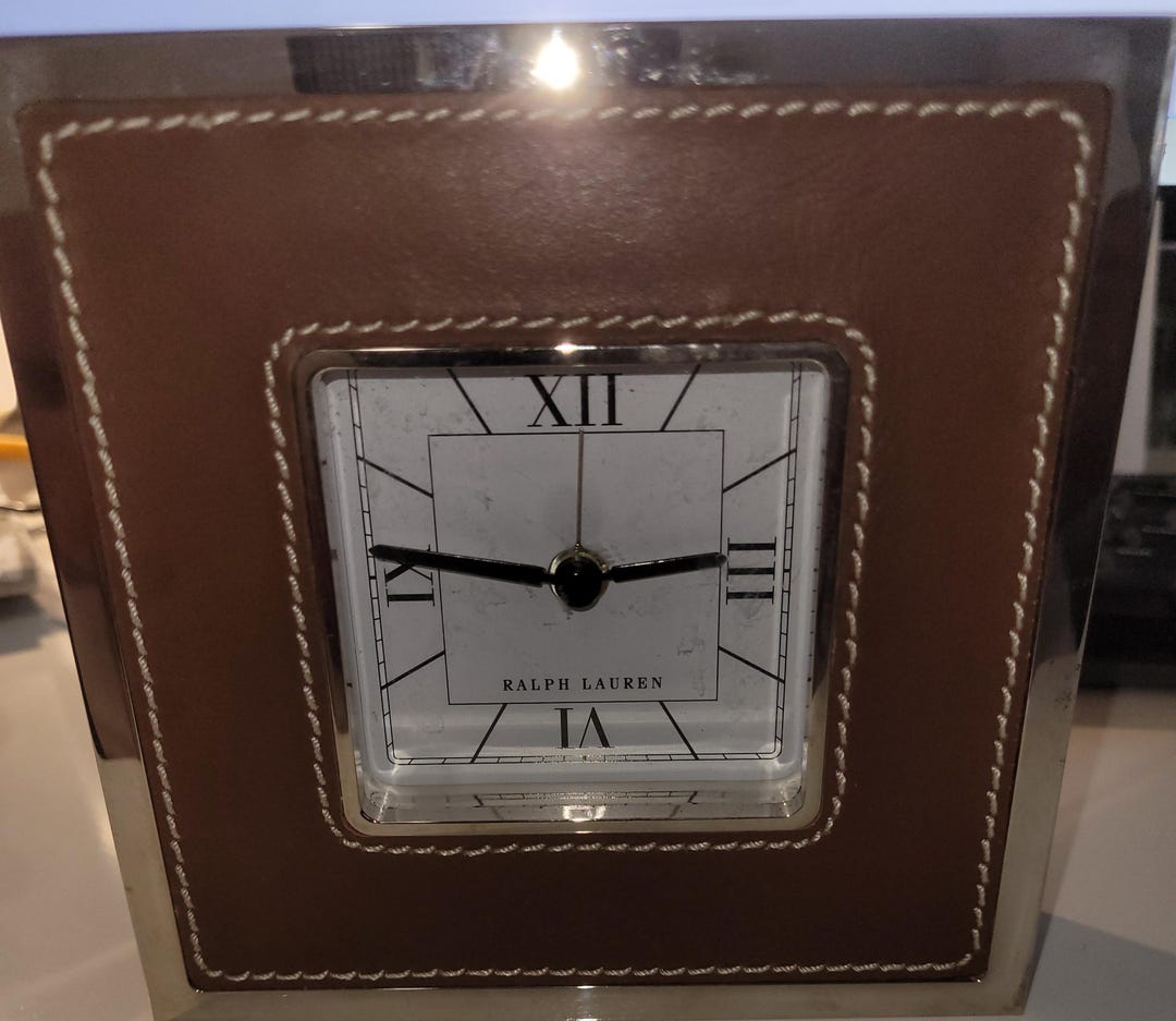 Ralph Lauren Fulton Saddle Clock - Etsy
