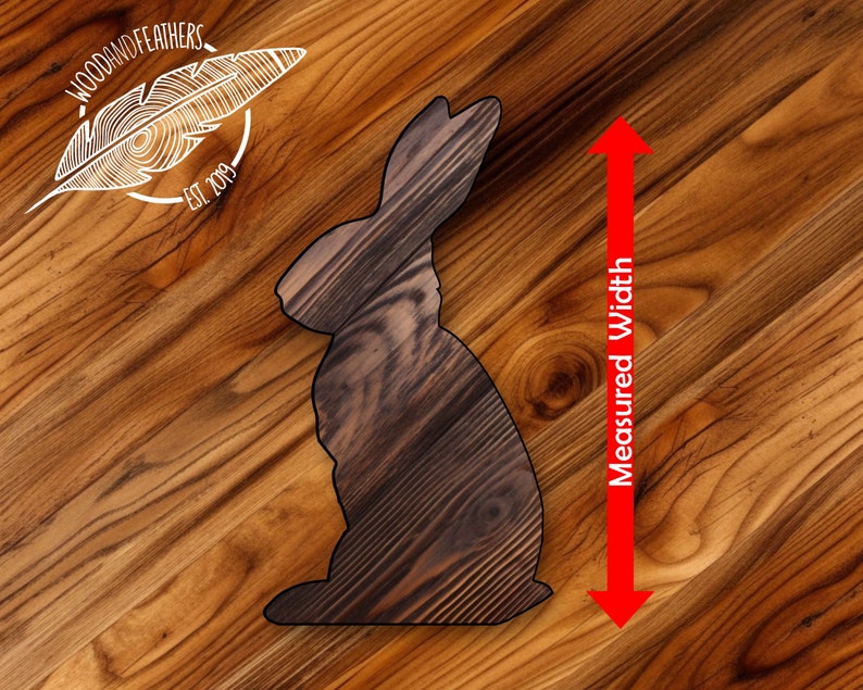 Easter Bunny Cutout Unfinished Wood Rabbit Shape DIY Easter Decor ...
