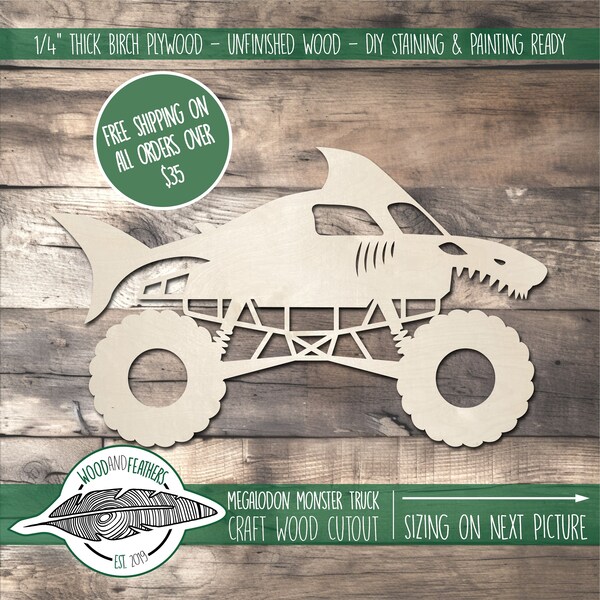 Monster Jam Megalodon Decor - Etsy