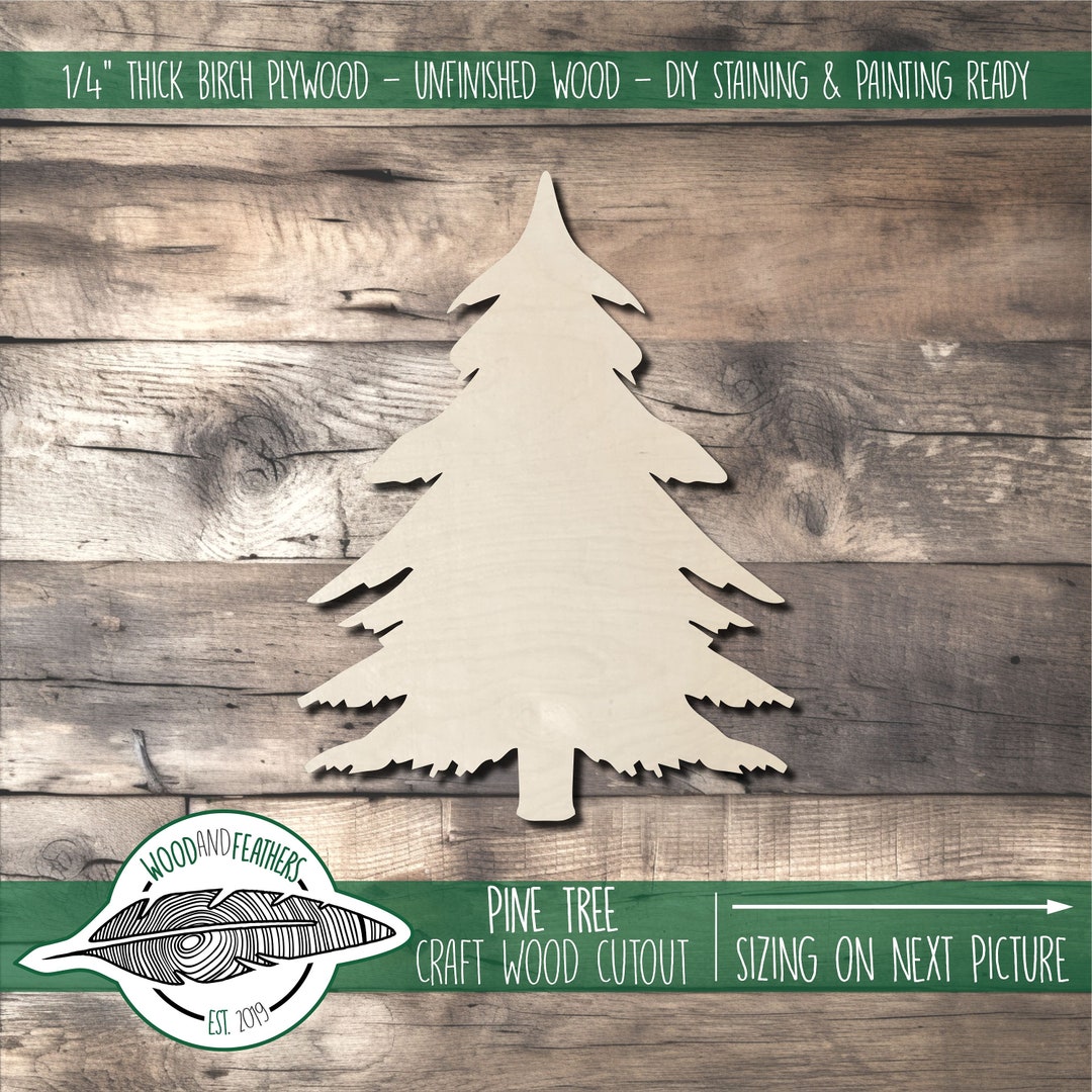 Forest Theme Pine Tree Cutouts Laser Cut Unfinished Baltic Birch ...