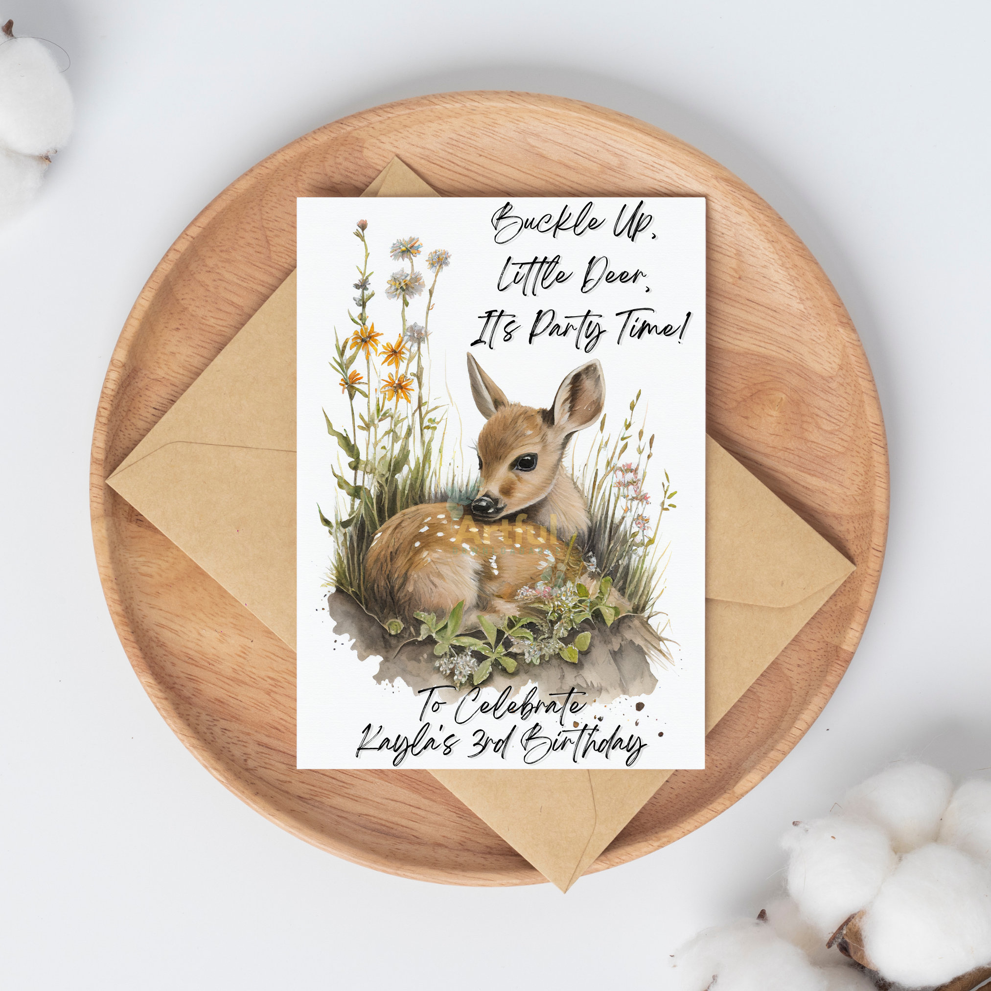 Baby Deer Resting Watercolor Clipart Bundle, Cute Animal JPG, Instant ...