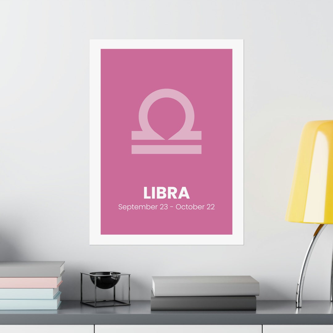 Zodiac Sign Libra Signature Color Matte Vertical Posters, Different ...