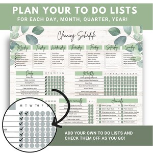 Cleaning Checklist in Eucalyptus - Etsy