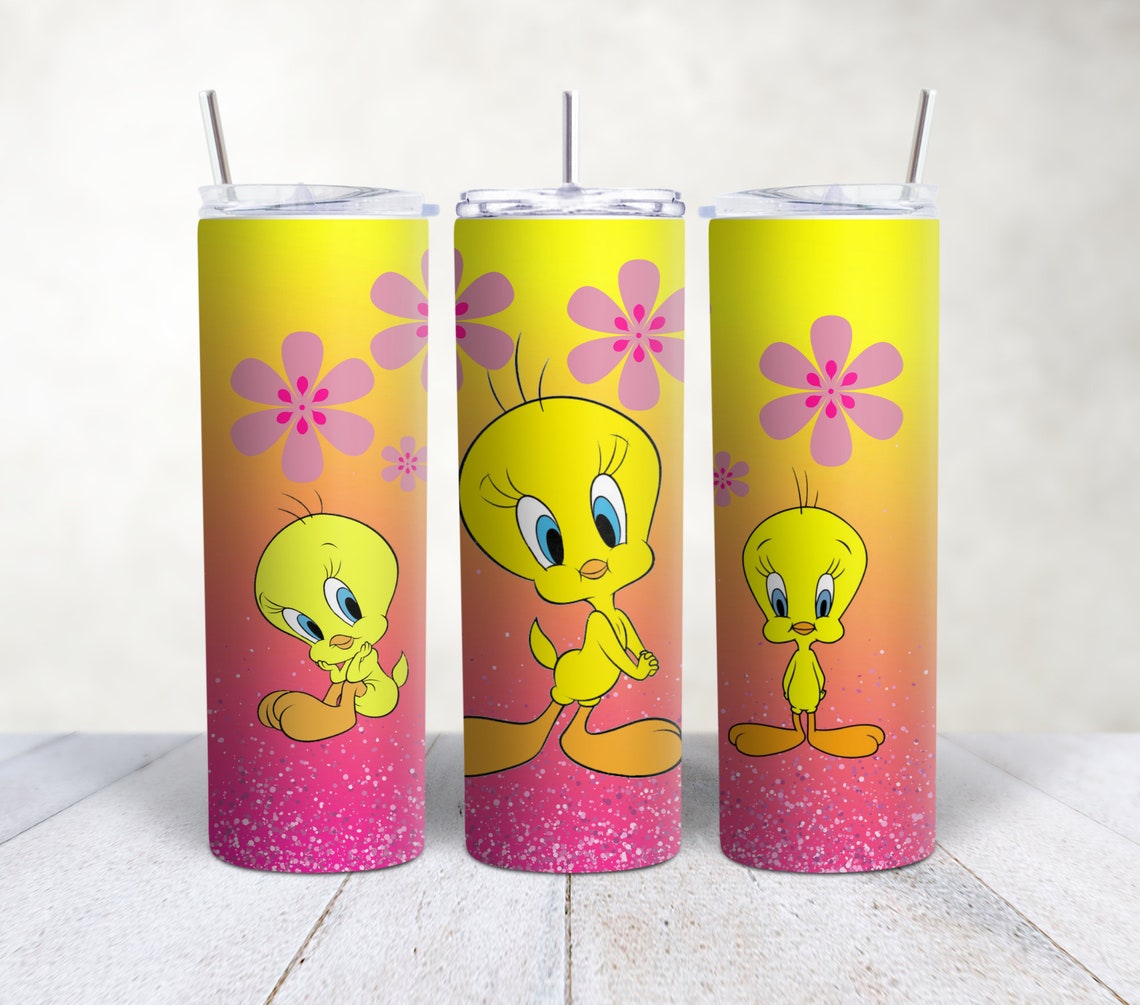 Tweety Bird Bundle 20oz Skinny Tumbler Design Template PNG - Etsy