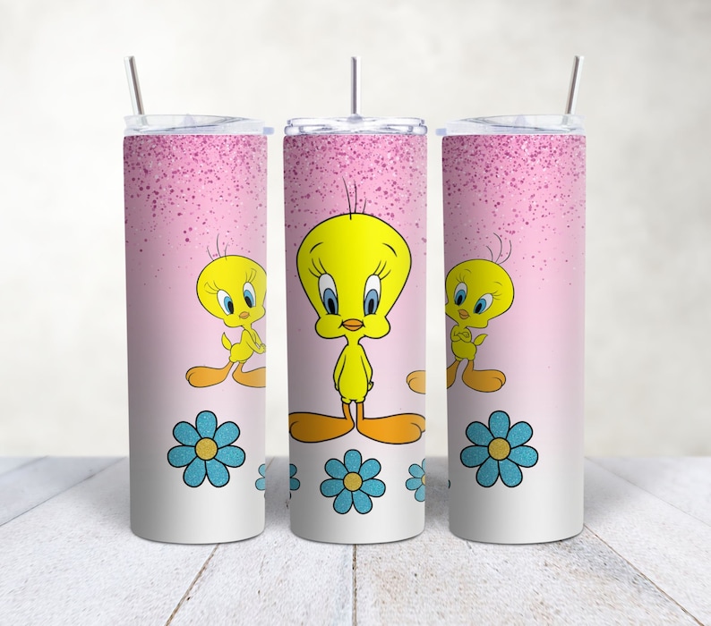 Tweety Bird Bundle 20oz Skinny Tumbler Design Template PNG - Etsy