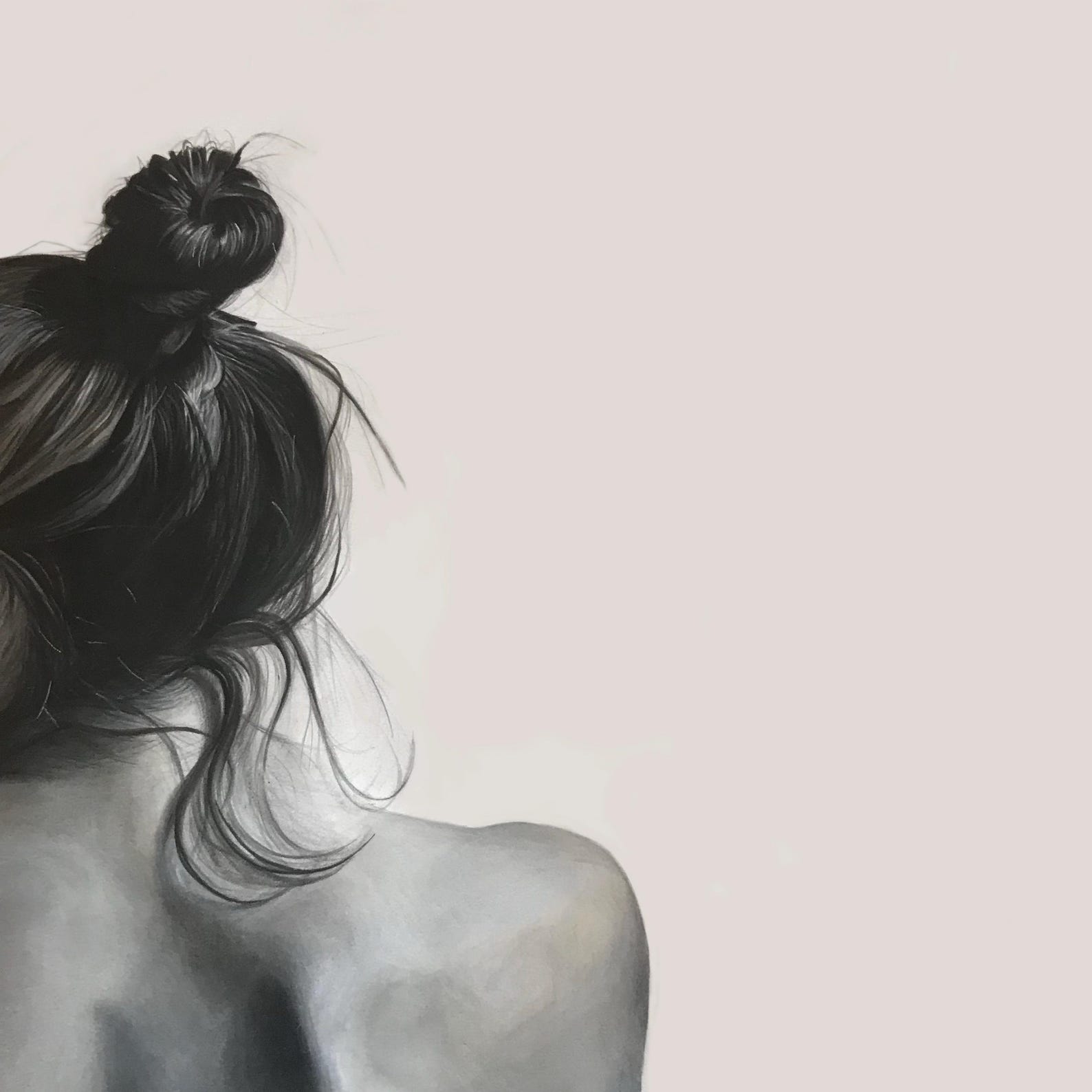 GIRL WITH BACKS TO BACK Print - Etsy