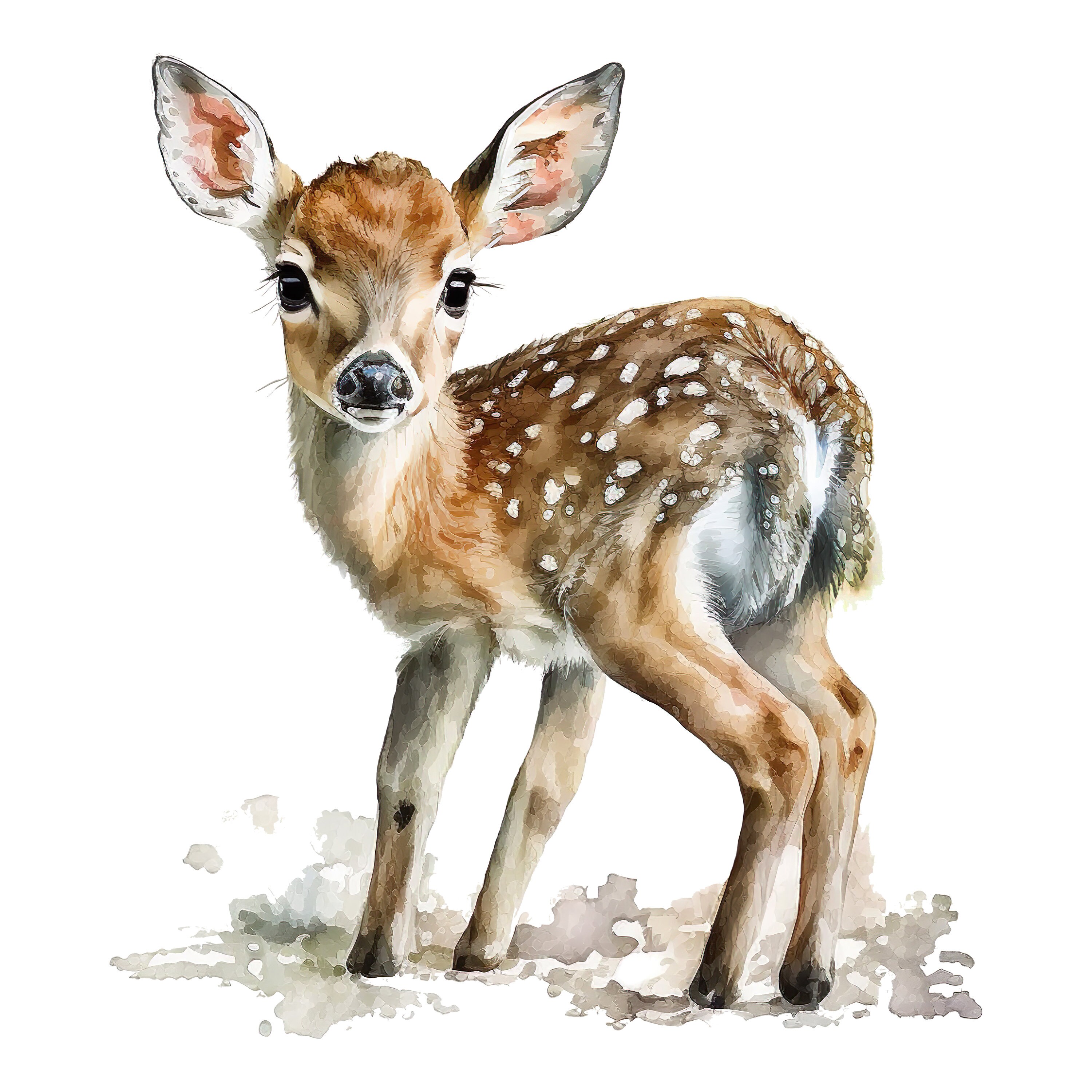 Baby Deer,watercolor Baby Deer Clipart, Watercolor Woodland Animal ...