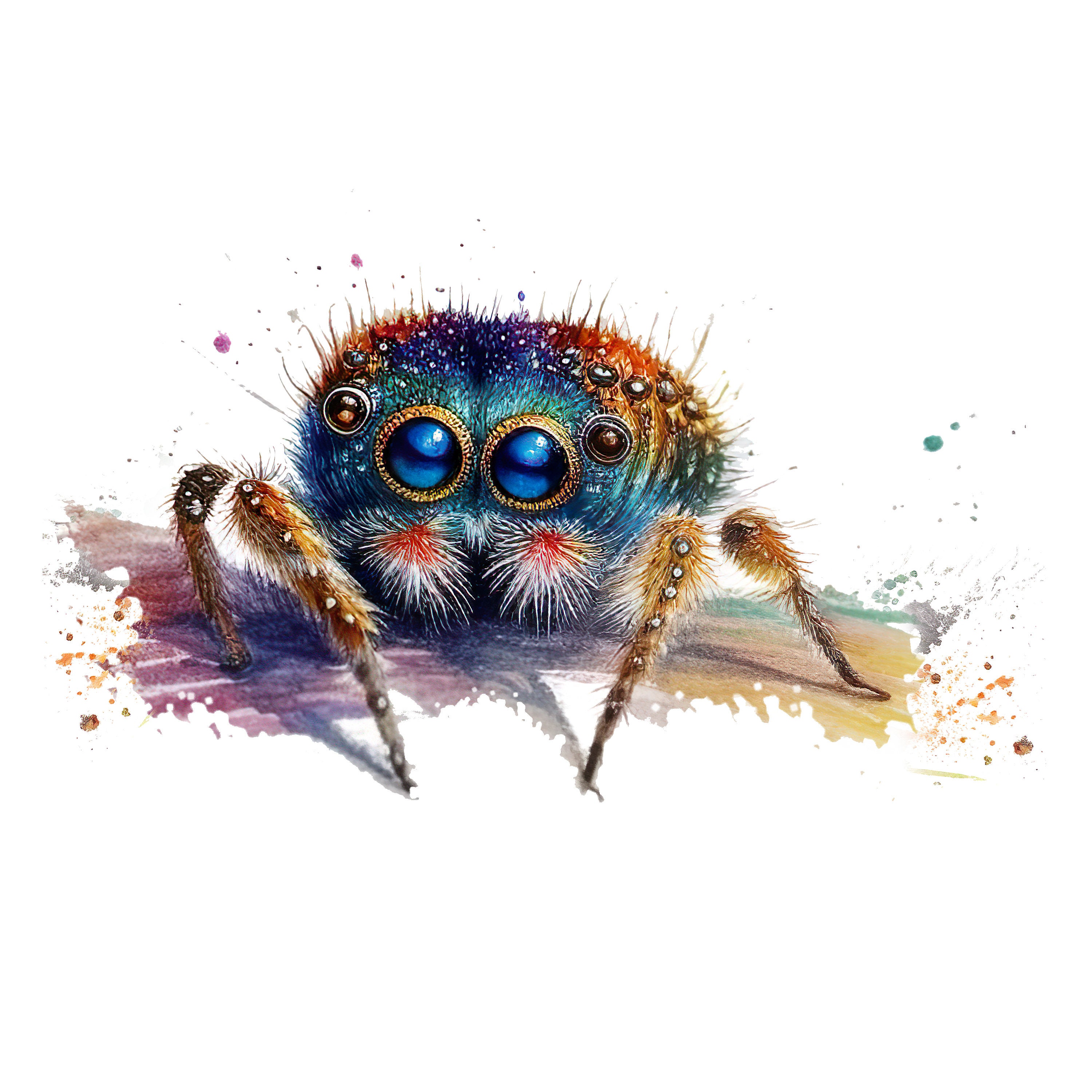 Spider Watercolor, Digital Downloads, Spider PNG, Spider Clipart ...