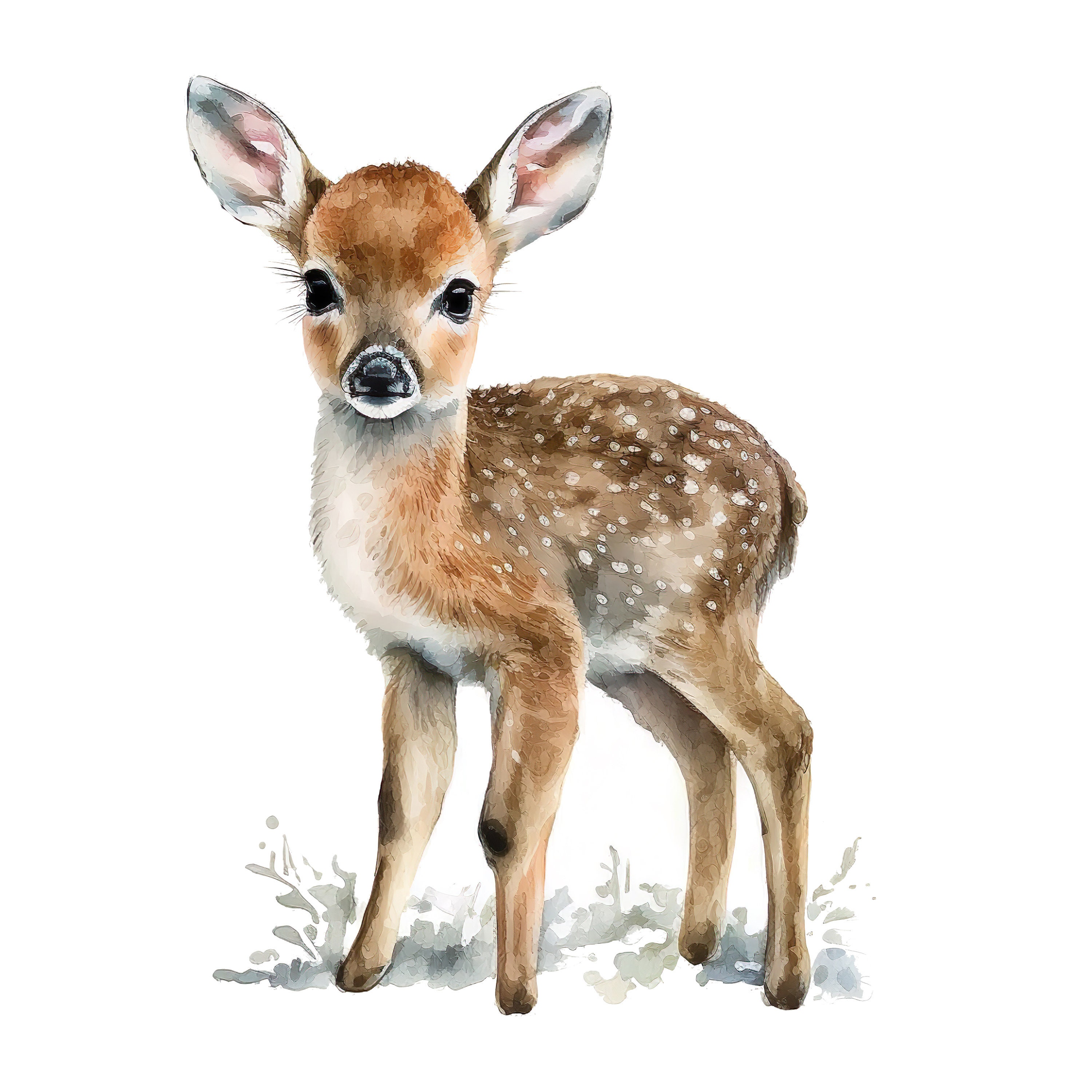 Baby Deer,watercolor Baby Deer Clipart, Watercolor Woodland Animal ...