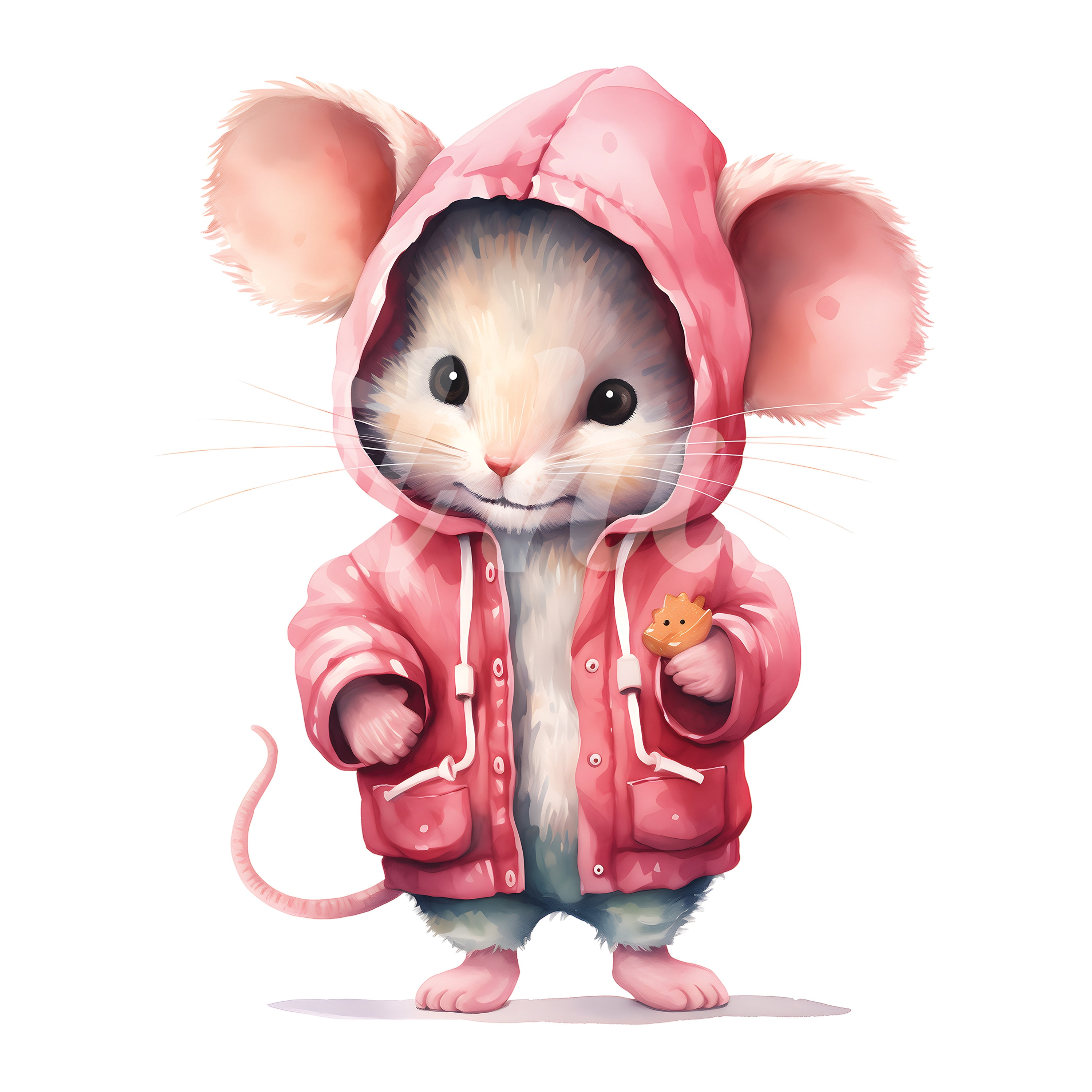 Cold Mouse Clipart, Watercolor Mice, Printable Digital Download ...