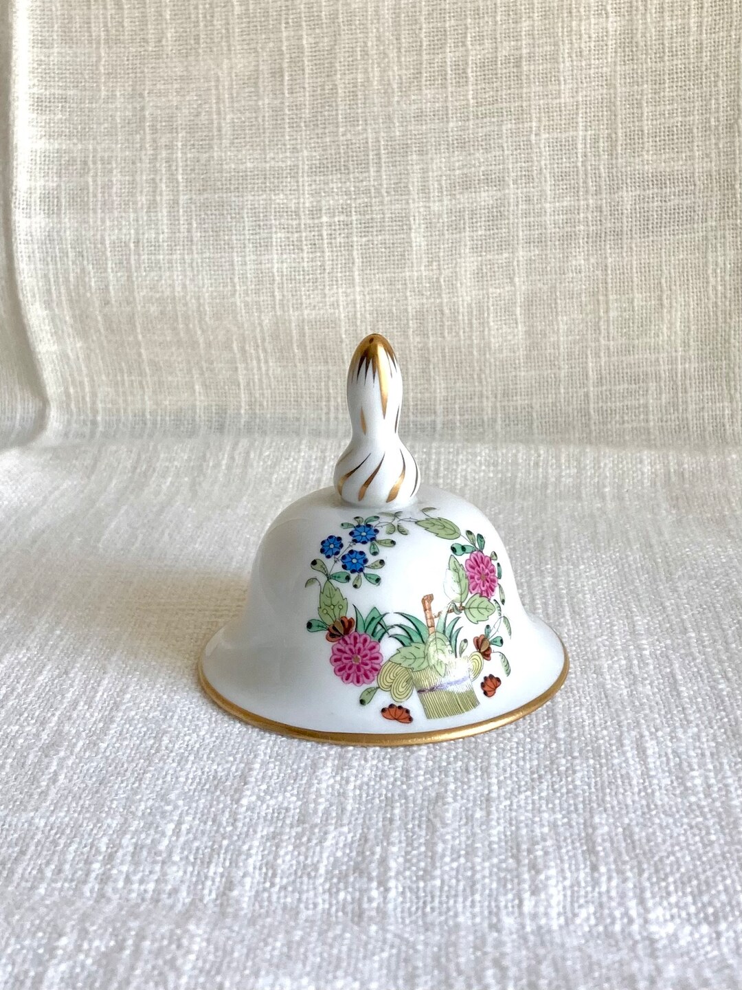 Vintage Herend Hungary Porcelain Dinner Bell - Etsy