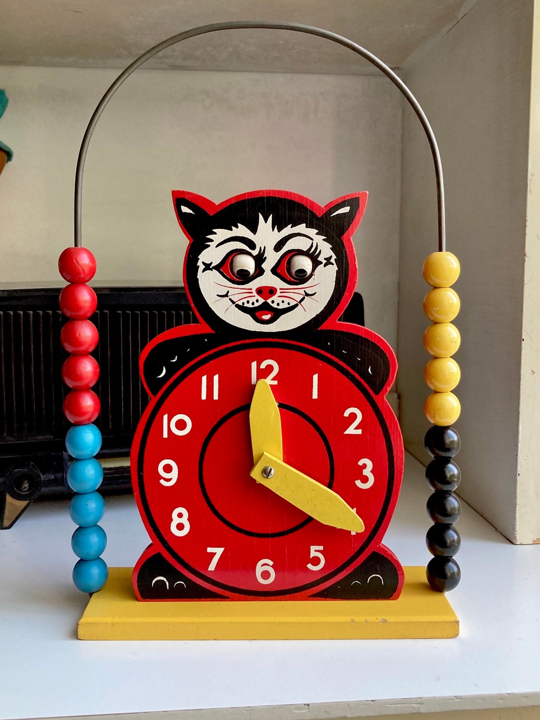 Vintage Brio Wooden Cat Abacus Clock - Swedish Toy - Etsy