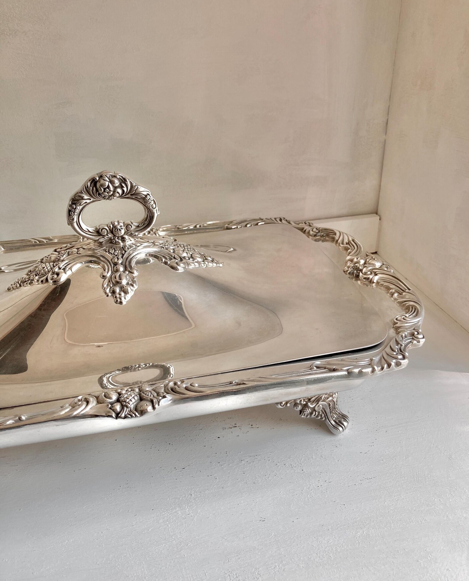 Vintage Reed & Barton Silver Plate King Francis 1668 Footed Buffet ...