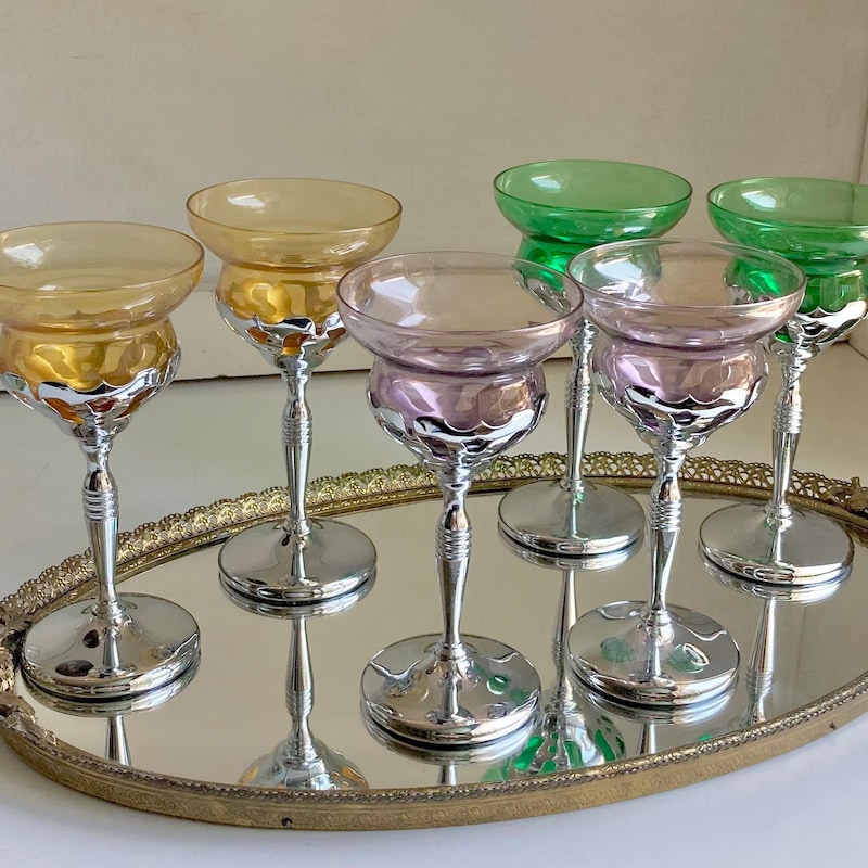Colored Glass Stemware - Etsy