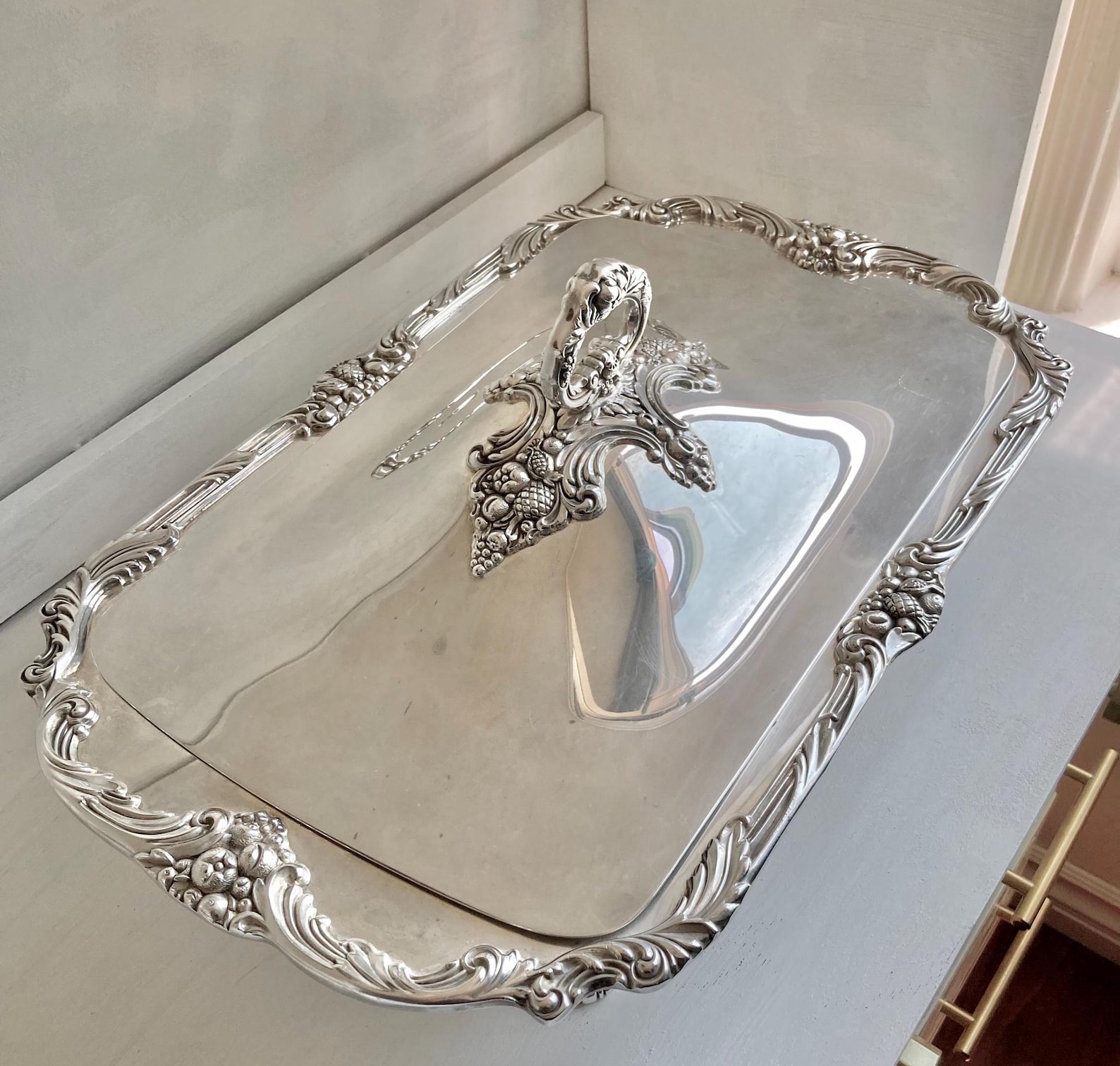 Vintage Reed & Barton Silver Plate King Francis 1668 Footed Buffet ...