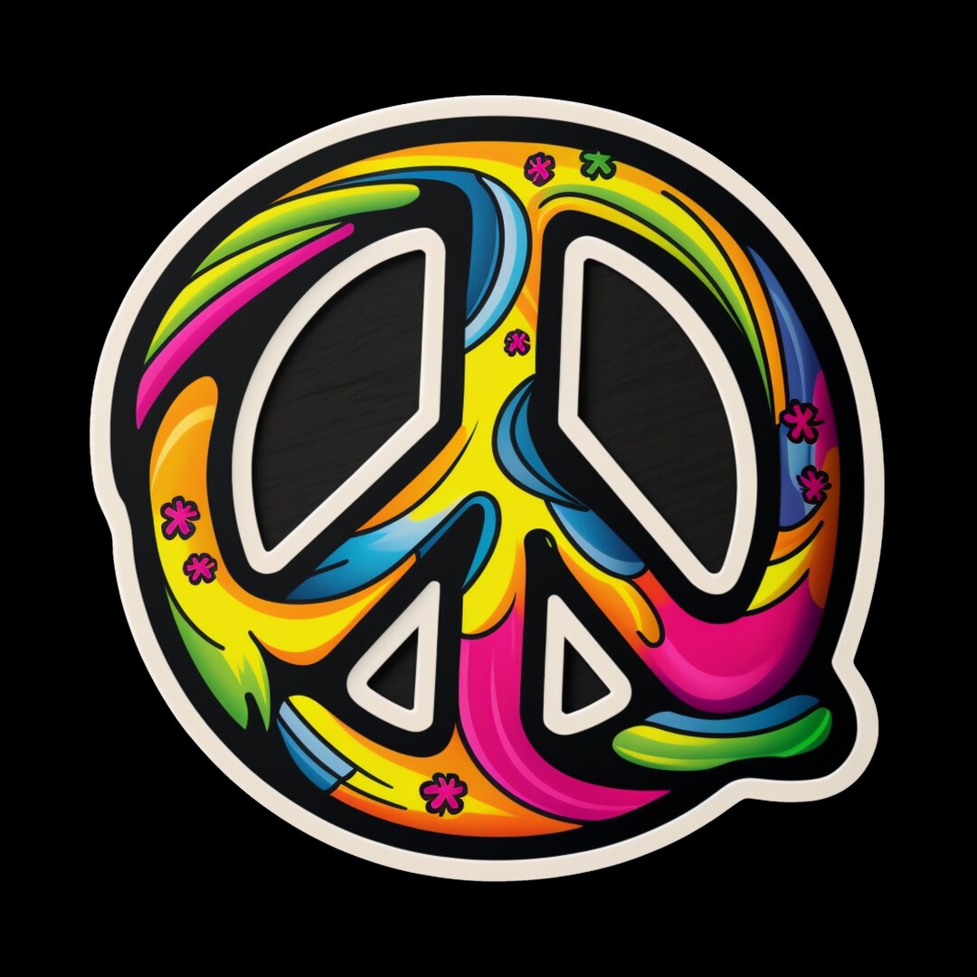 Peace Symbol Sticker, Peace Sign Sticker PEA-001 - Etsy