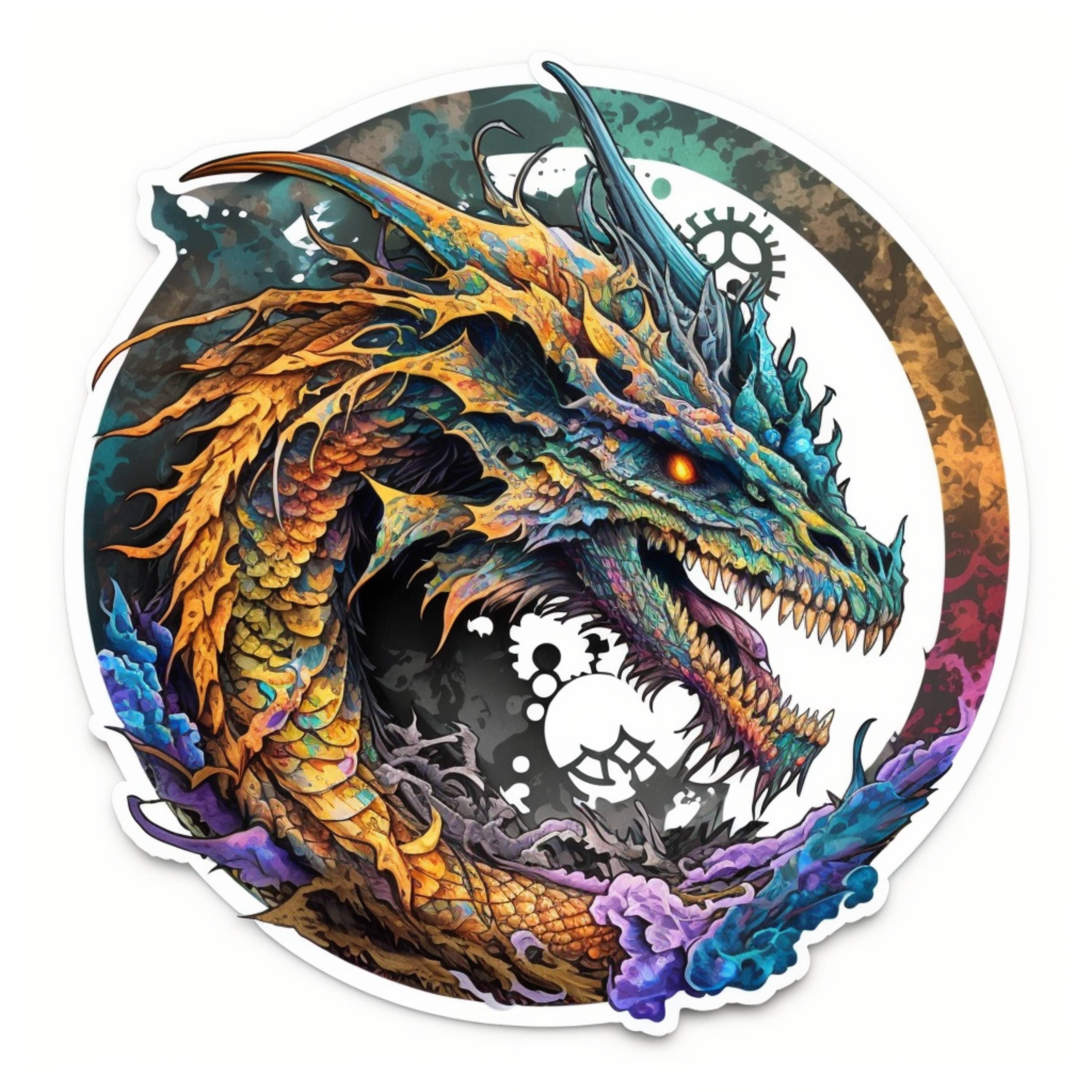 Dragon Sticker, Dungeon and Dragons Sticker, Dungeon Sticker DRA-001 - Etsy