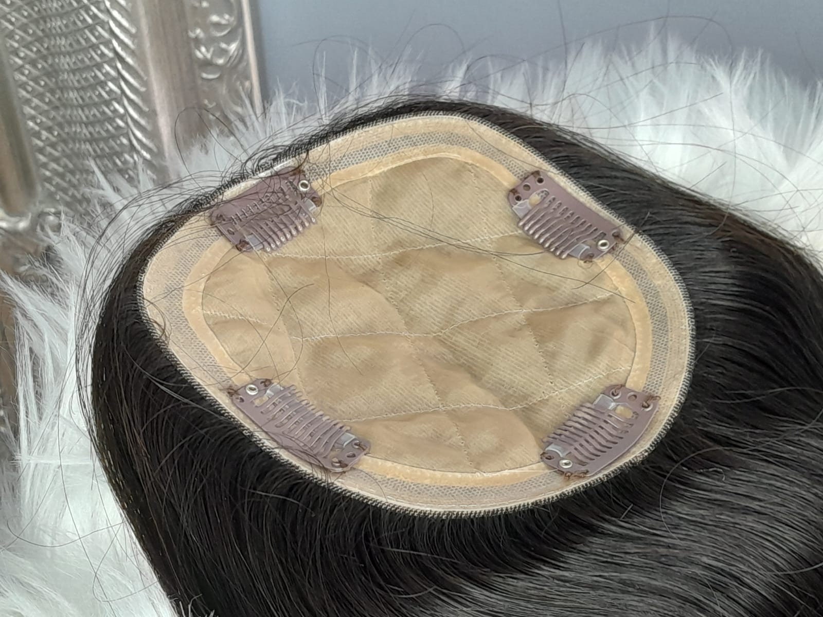 14 Inch Wavy Human Hair Topper Dark Brown (1b) 5x5 - Etsy