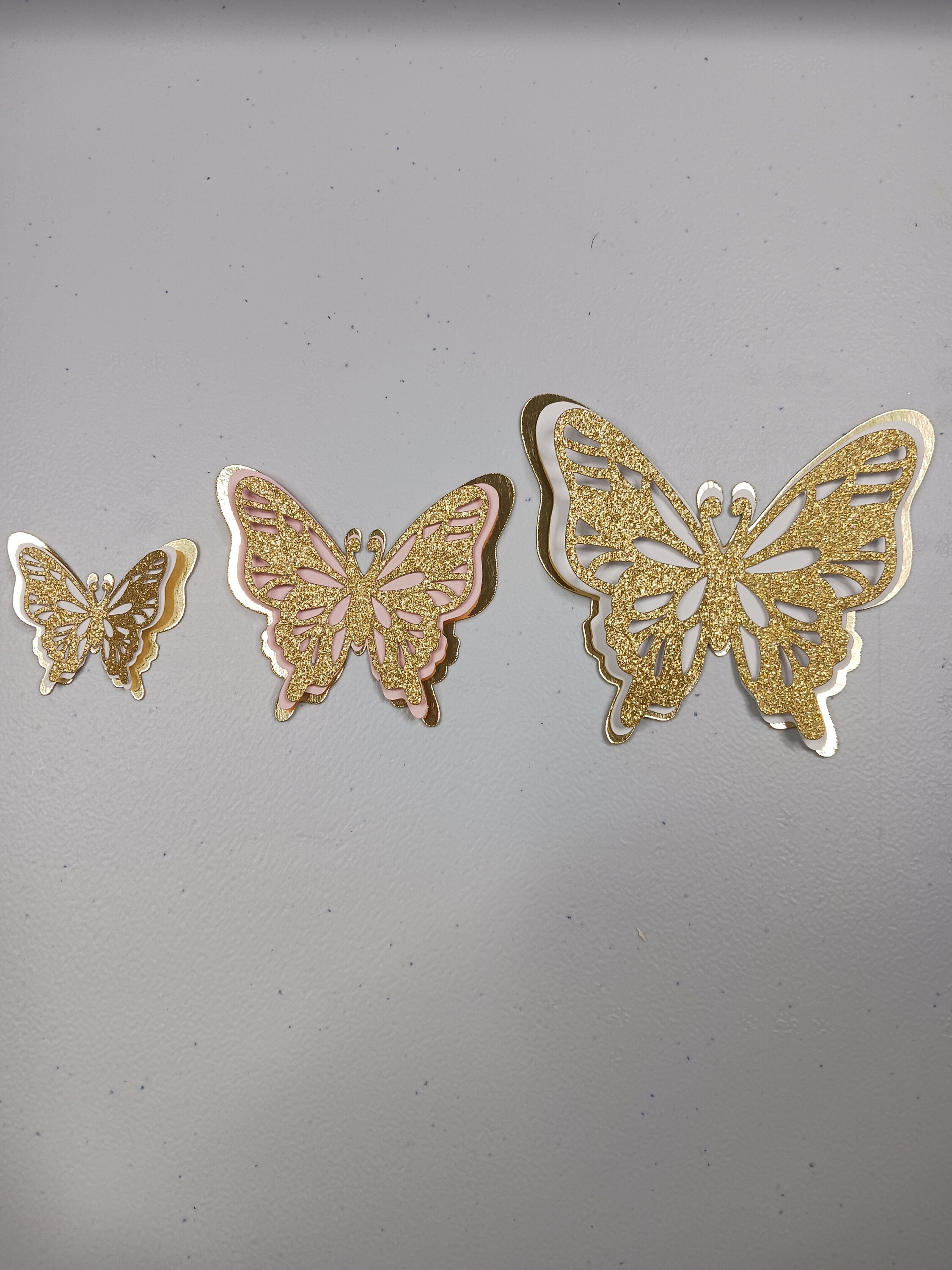 Gold Glitter Butterflies, Paper Butterflies, Gold Butterflies ...