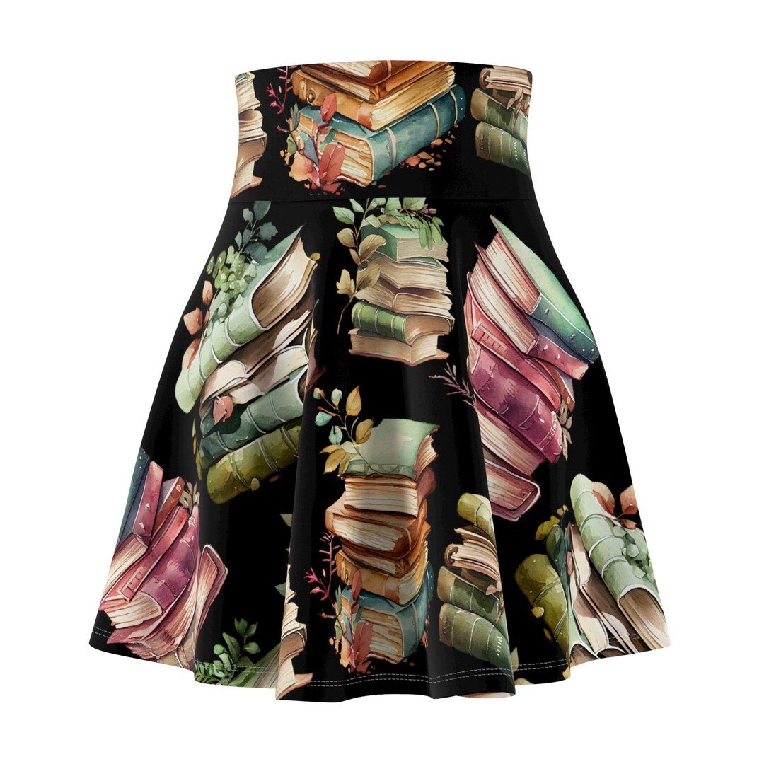 Books Skirt | Outfit for Teachers | Librarian Skater Skirt | Reading ...