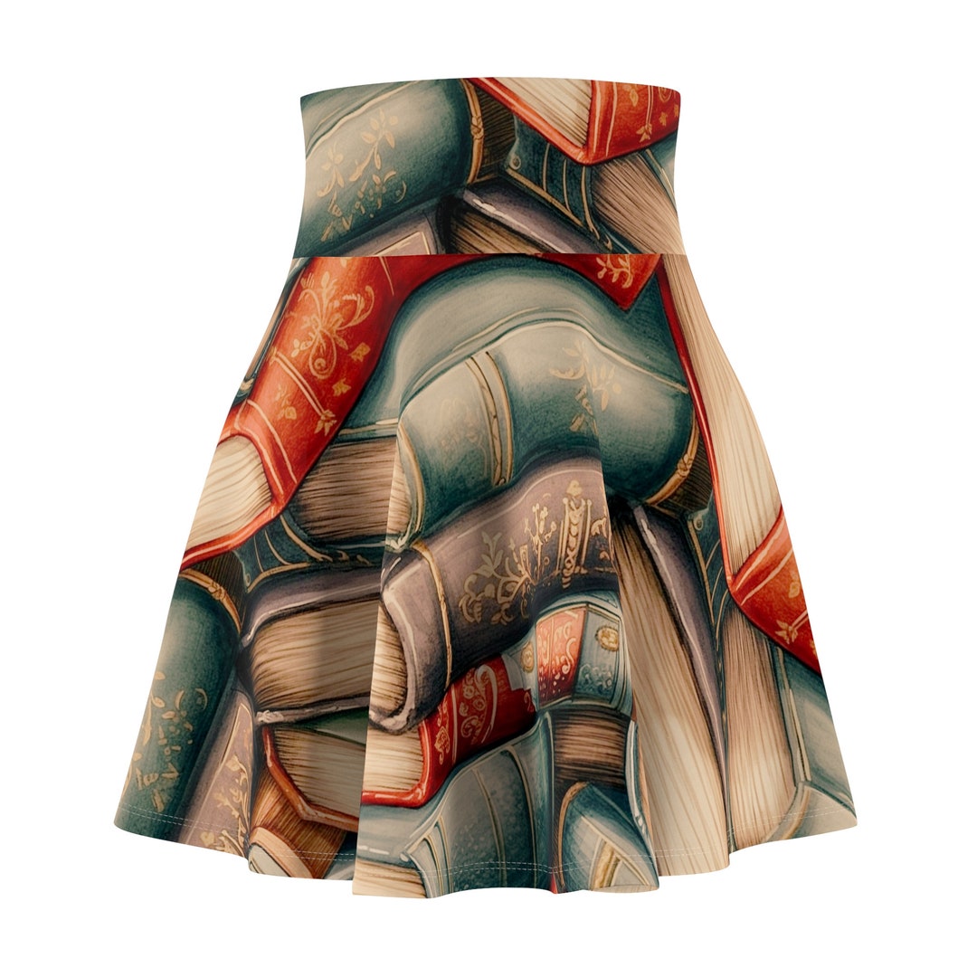 Books Skater Skirt | Outfit for Teacher | Librarian Skater Skirt ...