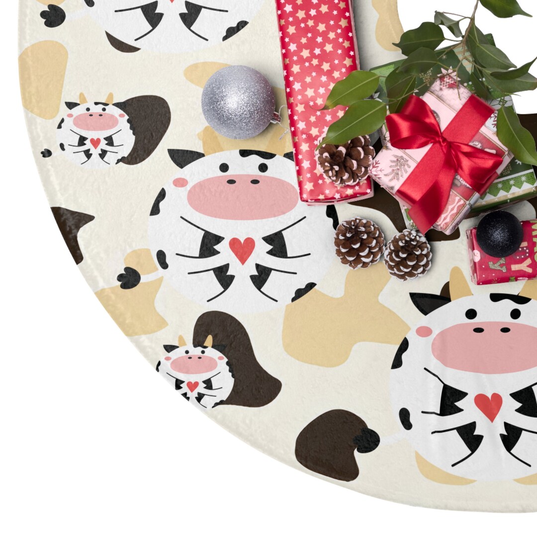 Cow Tree Skirt | Animal Tree Skirt | Cow Print Large Tree Skirt | Cute ...
