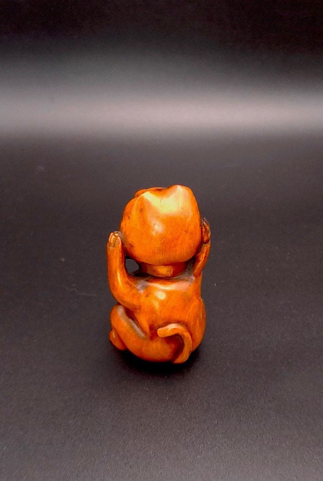 Japanese signed Netsuke Shaman - Etsy