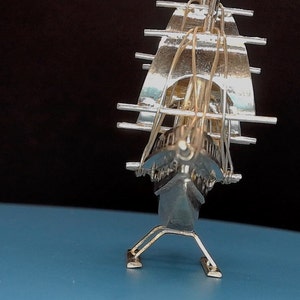 Silver Sailing Ship - Etsy