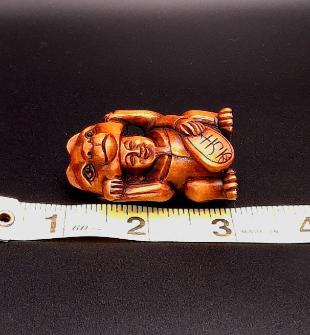 Japanese signed Netsuke Shaman - Etsy