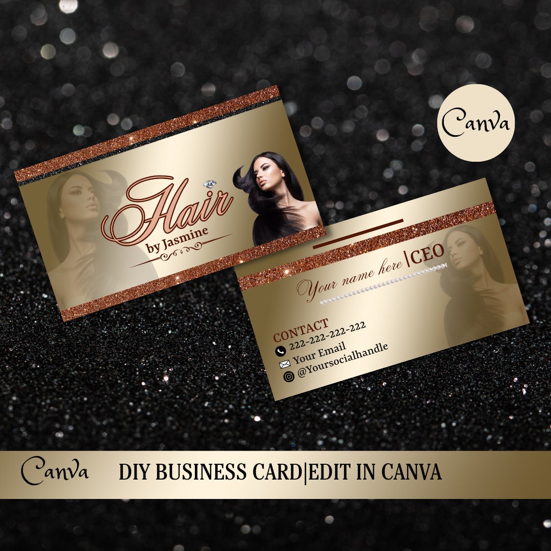 DIY Hair Business Card Template Design, Instant Download, Hair ...