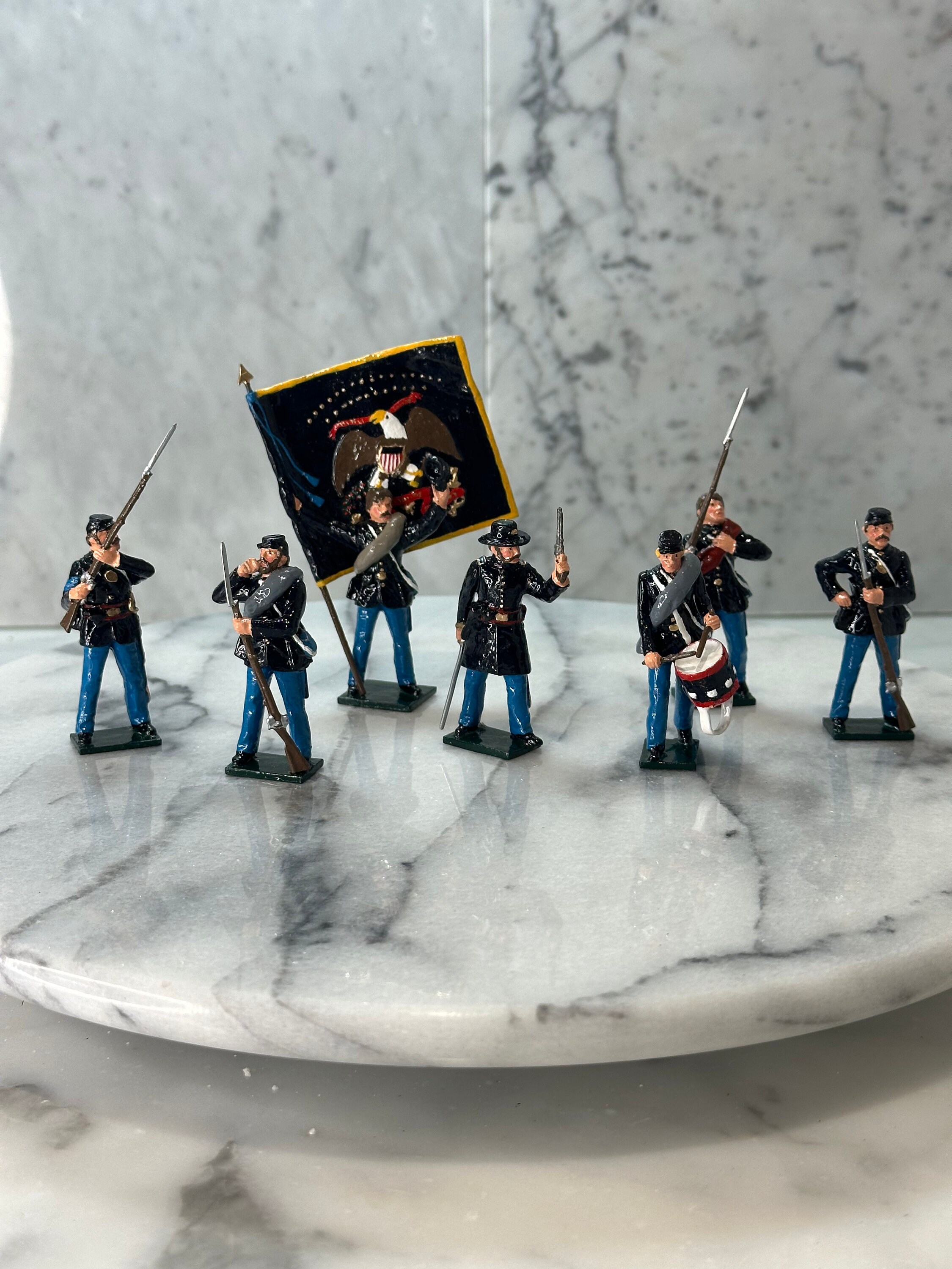 Union Infantry With Color Bearer Toy Soldier Figurines - Etsy