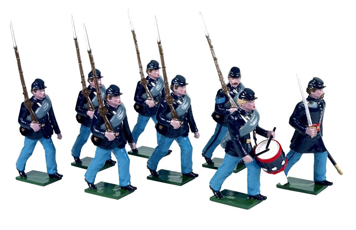 Toy Soldier Set Union Infantry Marching With Drummer - Etsy