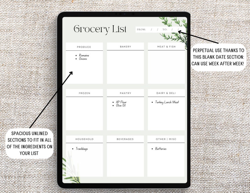 Minimal Weekly Meal Planner Pack - Etsy