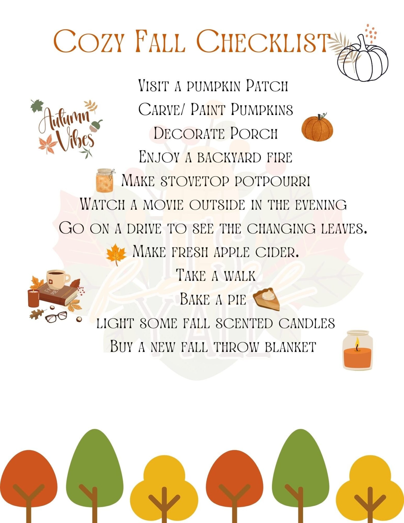 Cozy Fall Bucket List, Fall Printable, Cozy Autumn Printable, Fall to ...
