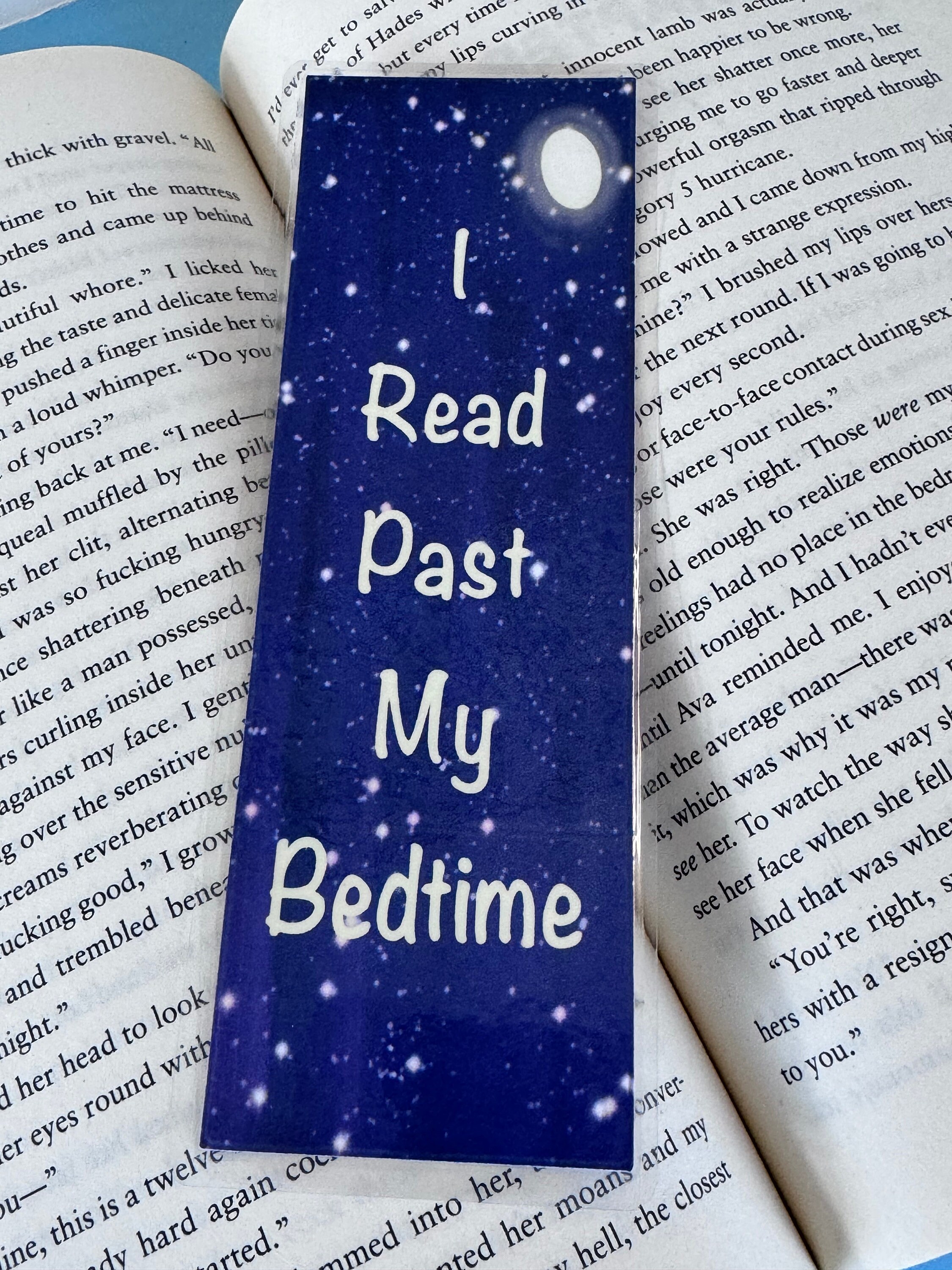 I Read Past My Bedtime, Late Night Reader Laminated Bookmark - Etsy