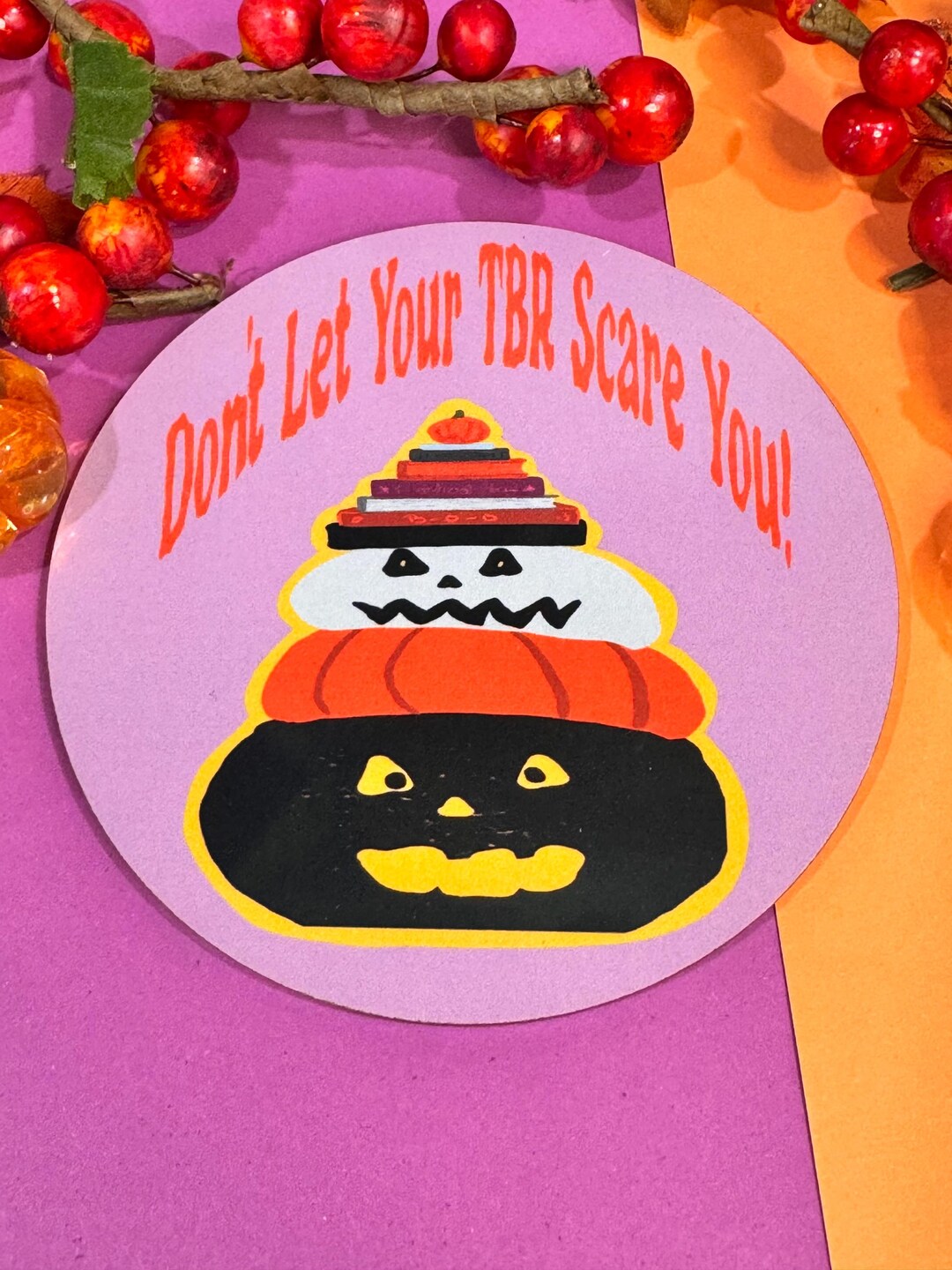 Book Stack Halloween Coaster: Jack-o'-lantern TBR - 4x4 Hardboard - Etsy