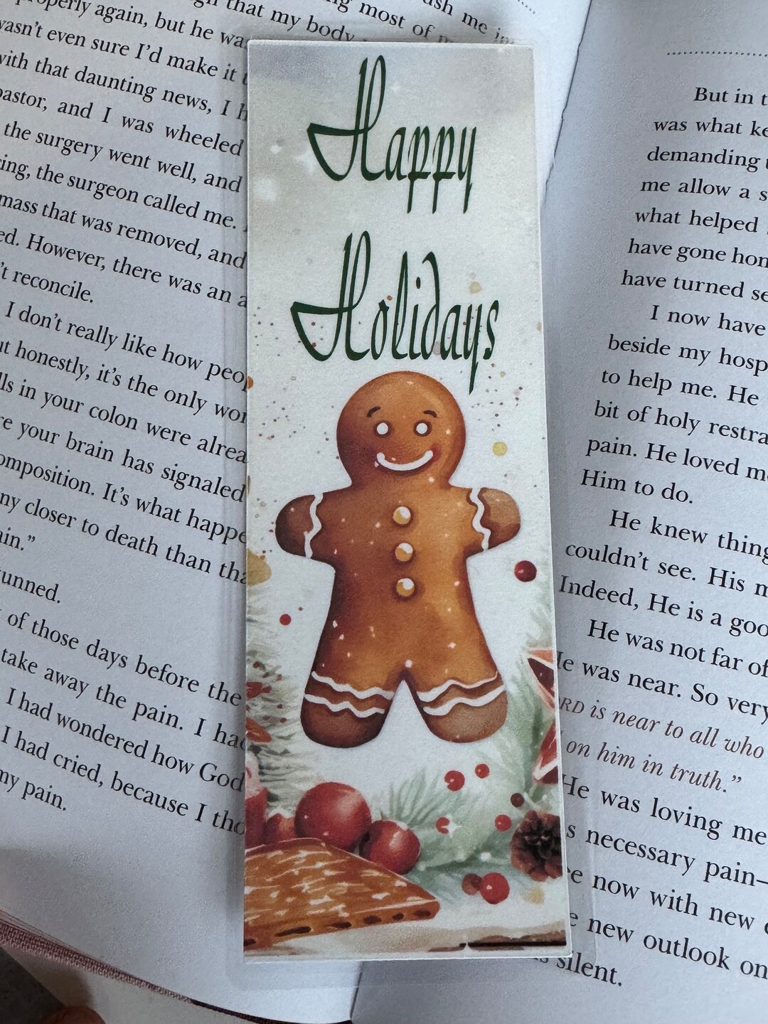 Gingerbread Man Bookmarks for the Holidays, Winter Season Laminated ...