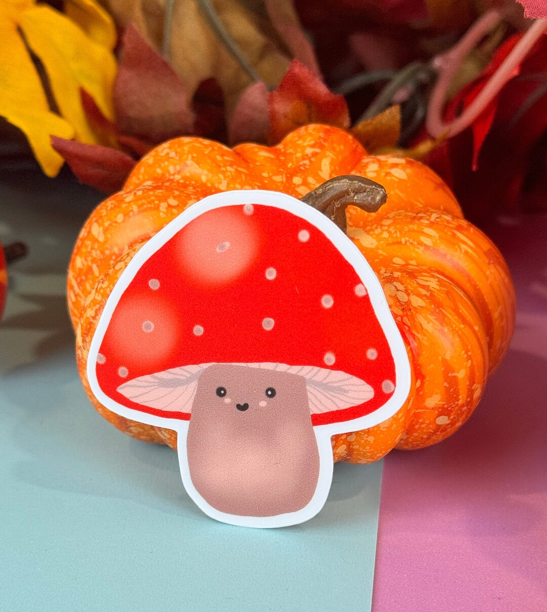 Timmy the Kawaii Cute Mushroom Die Cut Sticker, Fall Planner Stickers ...