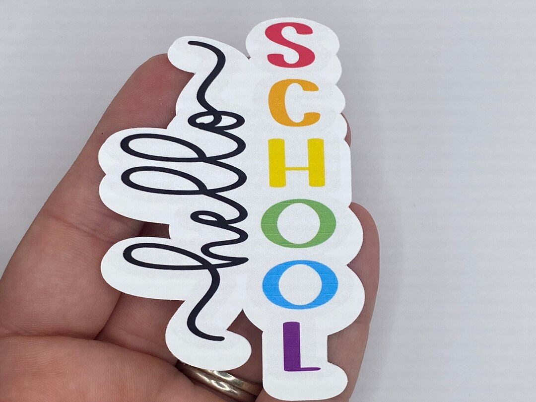 Sticker for Teacher Hello School Die Cut Matte Finish - Etsy