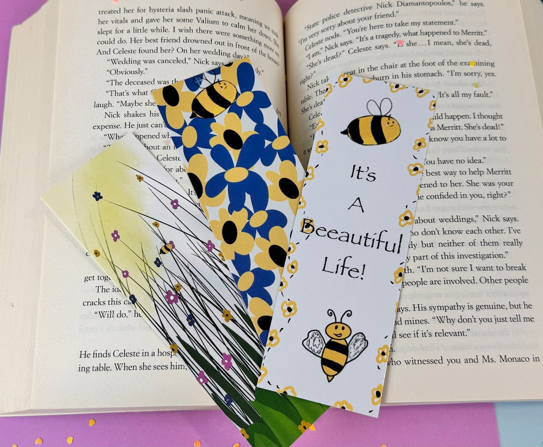 Bumblebee Collection Set of 3 Bookmarks - Etsy