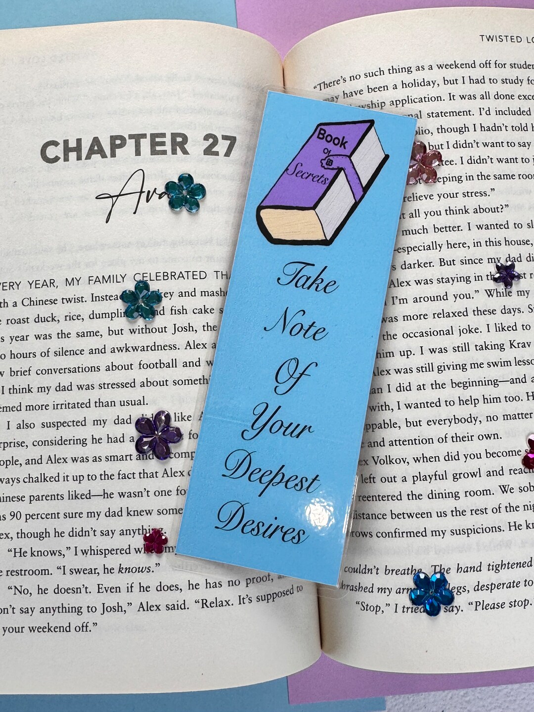 Book of Secrets Bookmark: Laminated Reading Accessory - Etsy