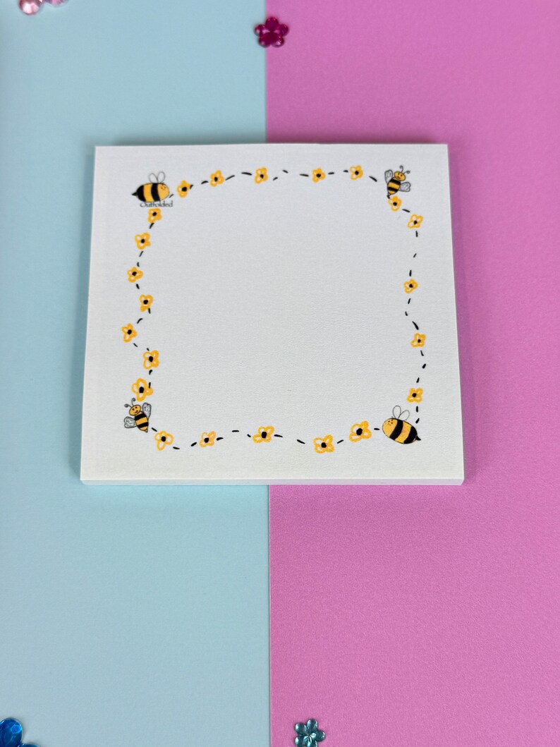 Buzzing Round the Block Bumblebee Sticky Notes - Etsy