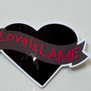 Anti-valentine's Day Stickers, Love is Lame, Single Life, Black Heart ...