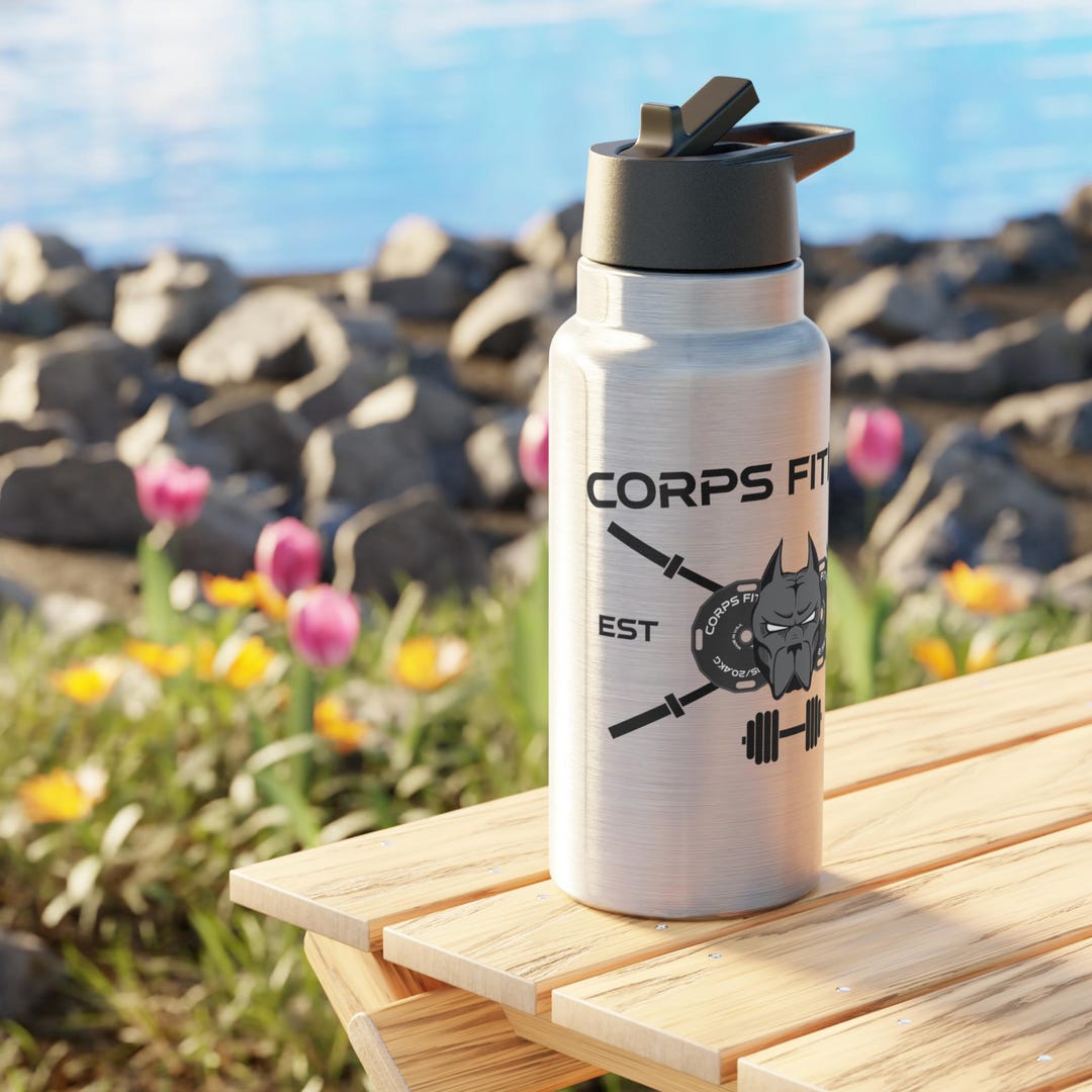Corps Fitness Gator Tumbler, 32oz Workout Training Running Sports ...