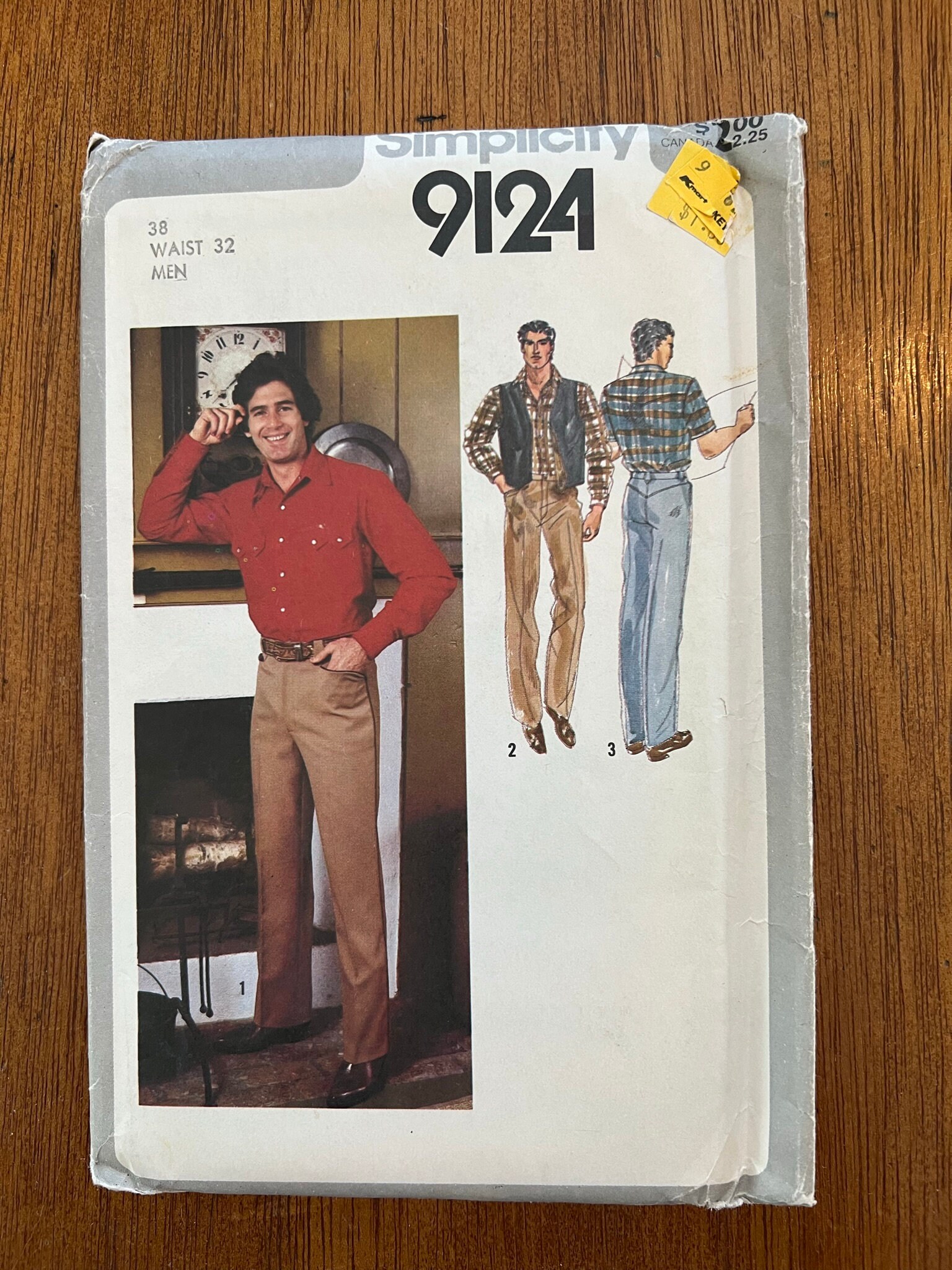 UNCUT Vintage 1979 Simplicity 9124 Mens' Shirts, Pants, and Reversable ...