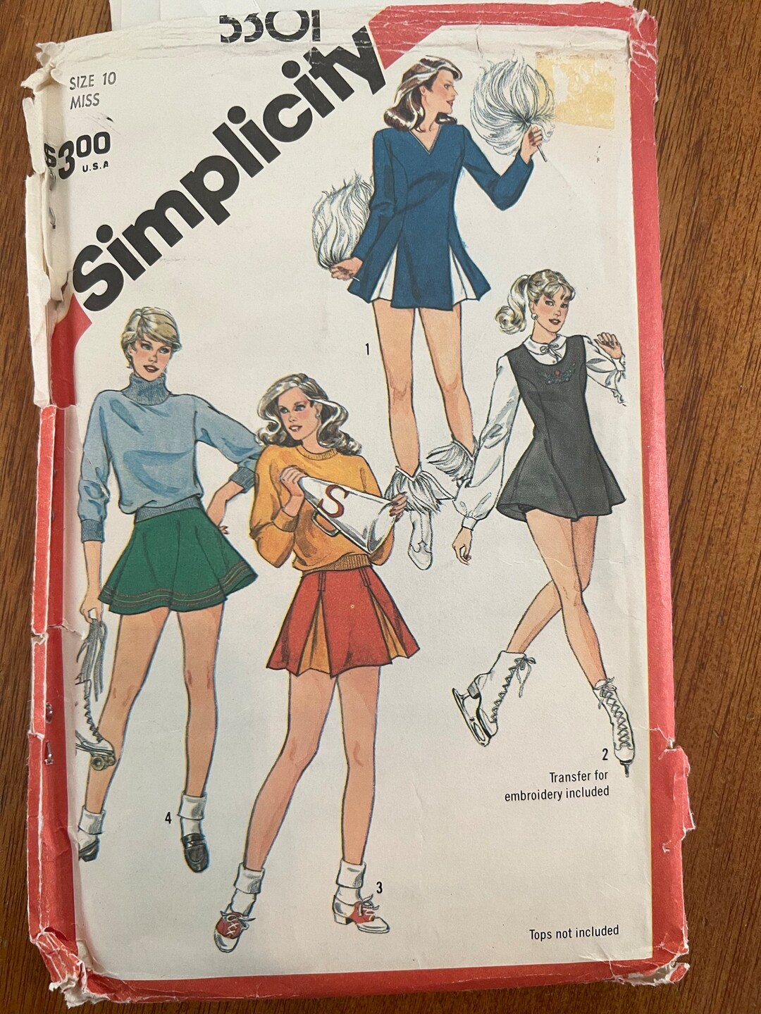 CUT, Complete Vintage 1981 Simplicity #5301 Misses' Cheerleading and ...