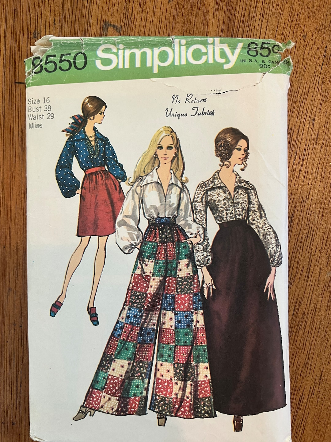 CUT Complete Rare Vintage 1969 Simplicity 8550 Misses' - Etsy