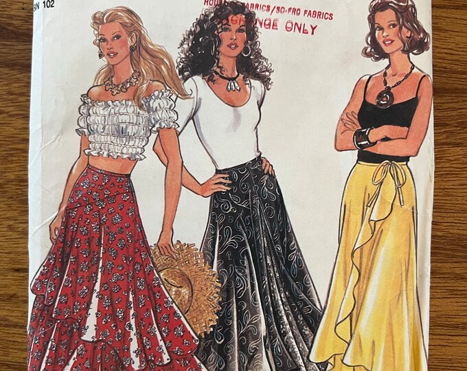 UNCUT Vintage Circa 90's New Look 6202 Skirt Pattern. Sizes 8-18. - Etsy