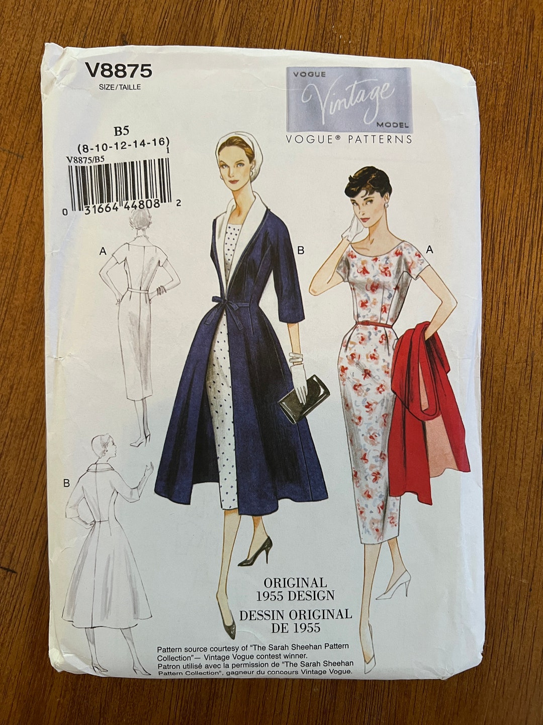 UNCUT FF 2013 Vogue V8875 Original 1955 Design Misses' - Etsy